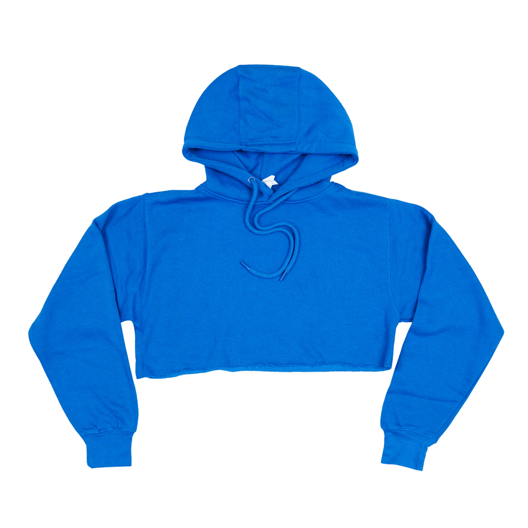 3715 Womens Fleece Perfect Pullover Cropped Hoodie 825 Oz Circle